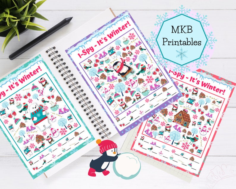 Winter I Spy Printable Games / 5 Different Pages Easy - Harder ...