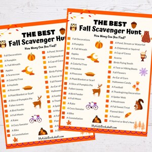 The Best Fun Fall Scavenger Hunt I Spy Instant Digital - Etsy