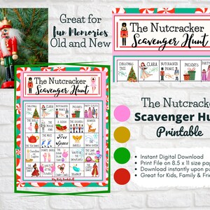 Nutcracker Scavenger Hunt for Kids - Instant Digital Download Ballet ...
