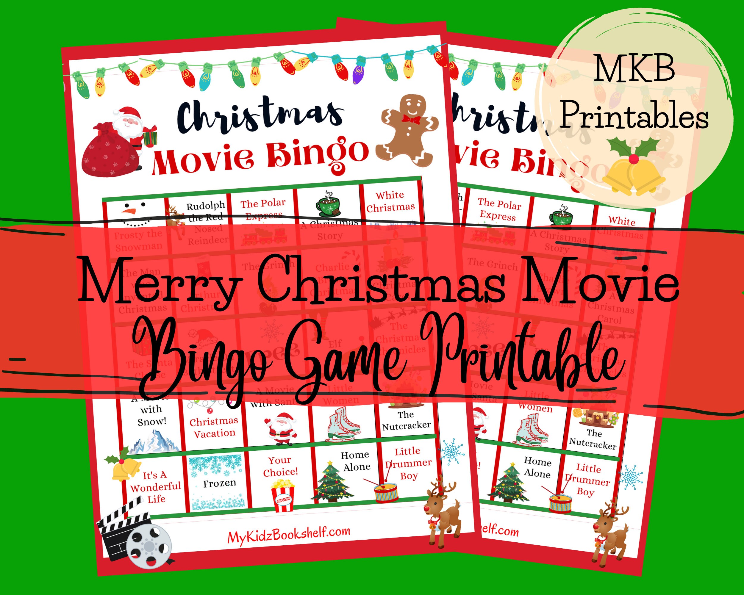 Merry Christmas Movie Holiday Bingo Game - Instant Digital Download ...