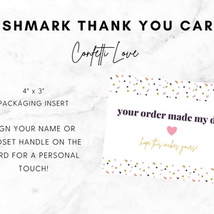 INSTANT DOWNLOAD | Poshmark Thank You Cards, Packaging Insert ...