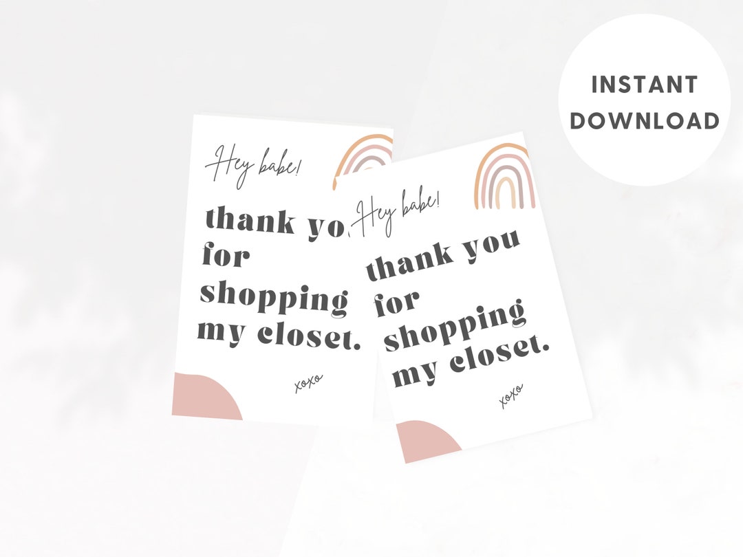 Poshmark Thank You Cards | Poshmark Signs | Reseller Templates | Small ...