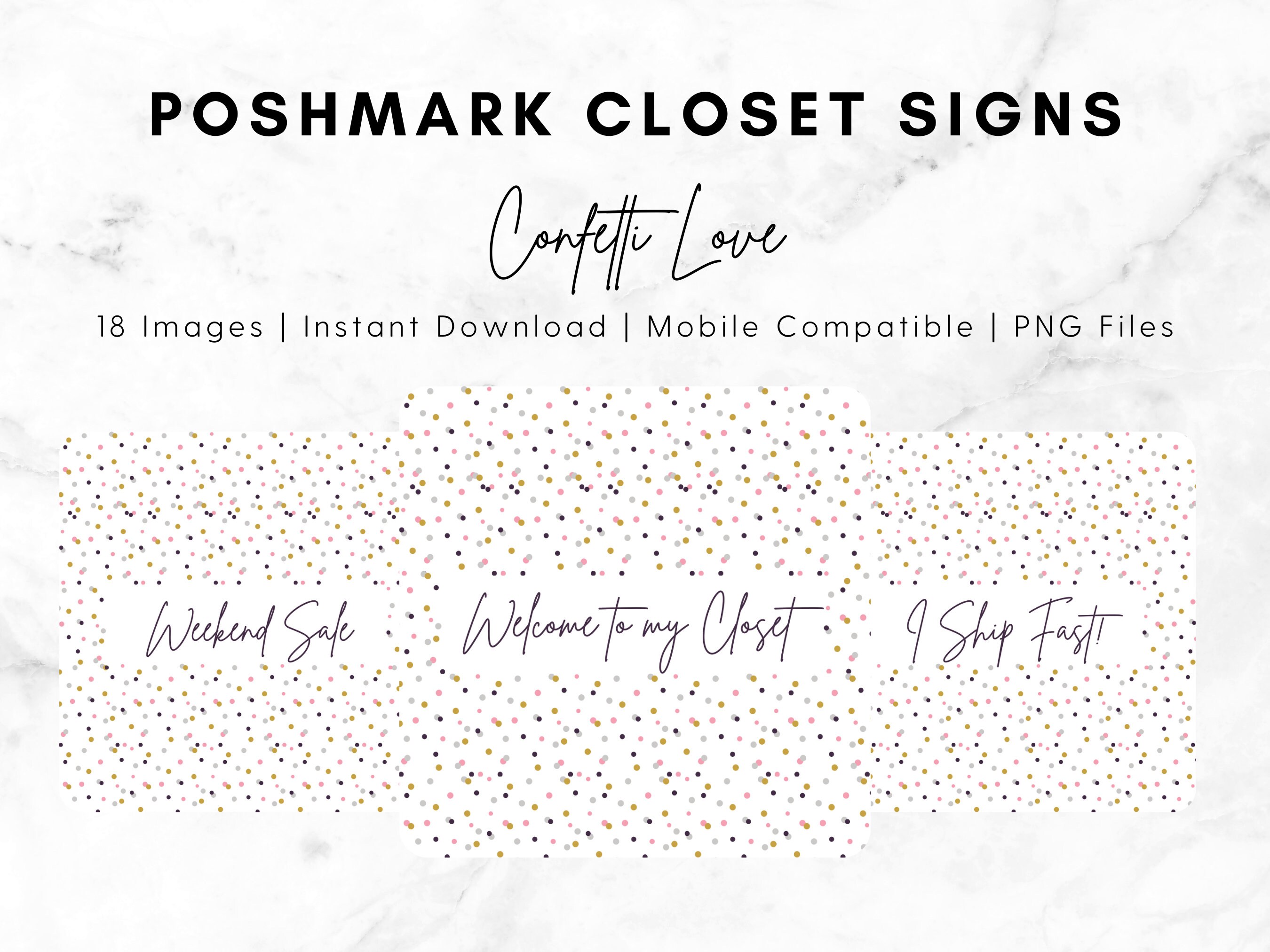 INSTANT DOWNLOAD | Poshmark Seller Bundle | Poshmark Closet Signs ...