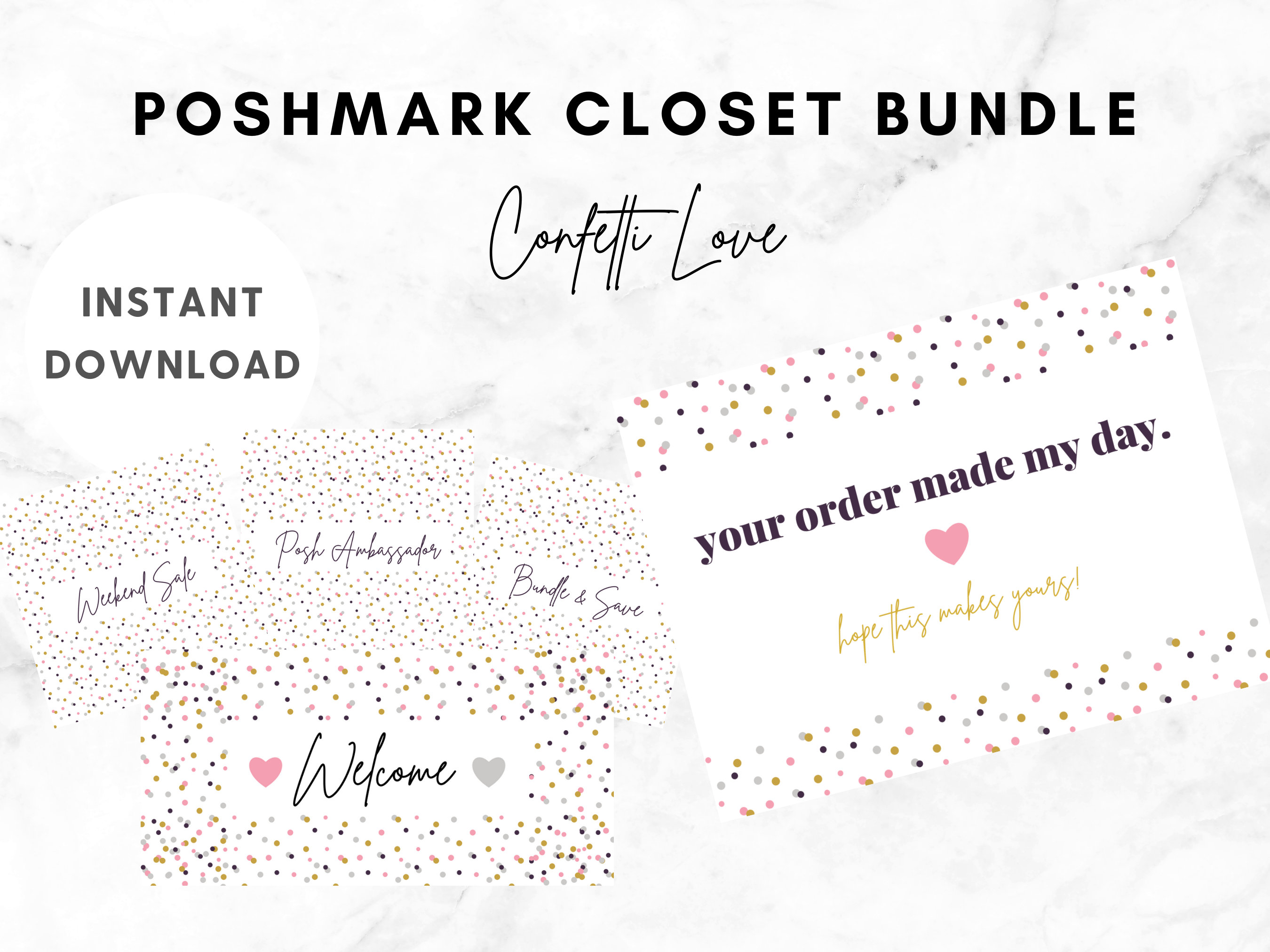 INSTANT DOWNLOAD | Poshmark Seller Bundle | Poshmark Closet Signs ...