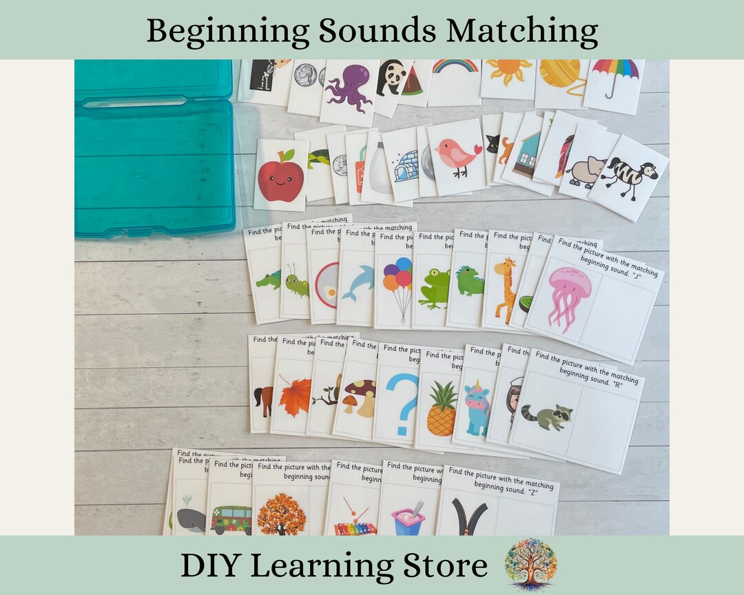 Beginning Sounds Picture Matching- Reading Activity Set- Montessori ...