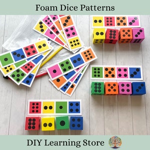 Foam Dice Patterns Bundle- Montessori Toddler, Preschool, Homeschool ...