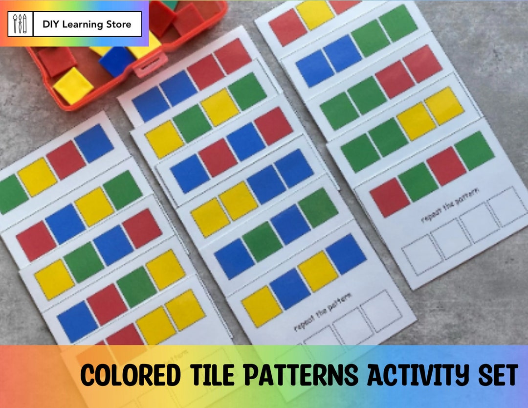 PDF Colored Tile Patterns Instant Download Montessori - Etsy