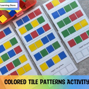 PDF Colored Tile Patterns Instant Download Montessori Learning Toy for ...
