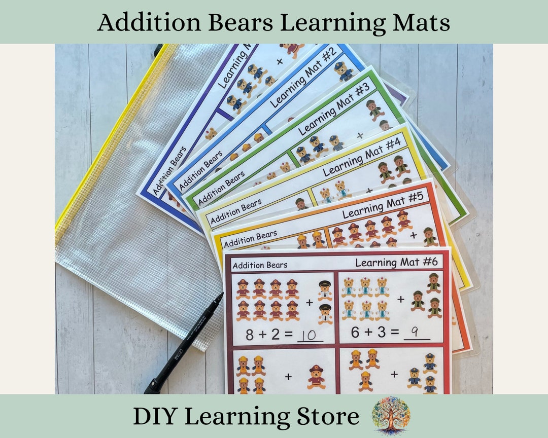 Addition Bears Activity Set- Montessori Learning Toy for Preschool ...
