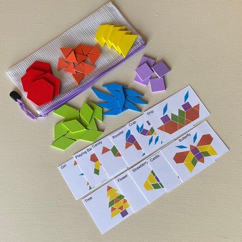 Shapes and Patterns With Craft Sticks Activity Set for - Etsy