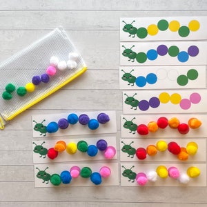 Pom Pom Patterns Activity Cards- Instant Download-montessori Learning ...
