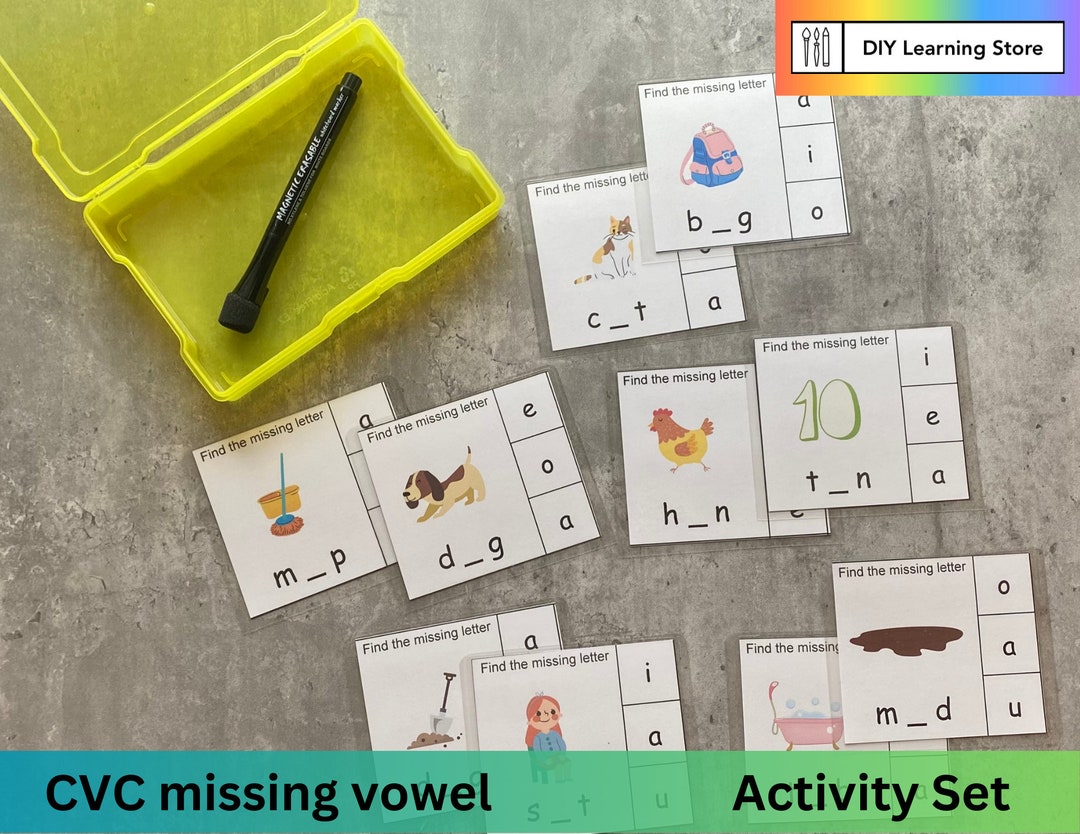 CVC Missing Vowel Fill in the Blank / Circle the Answer - Etsy