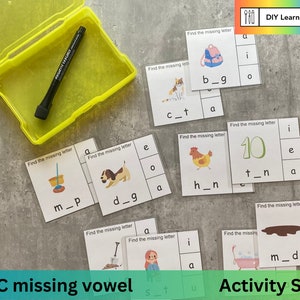 CVC Missing Vowel- Fill in the Blank / Circle the Answer - Montessori ...