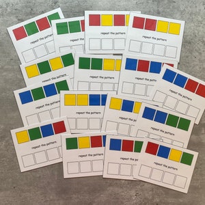 Patterns With Colored Tiles Task Box Activity Set- Preschool ...