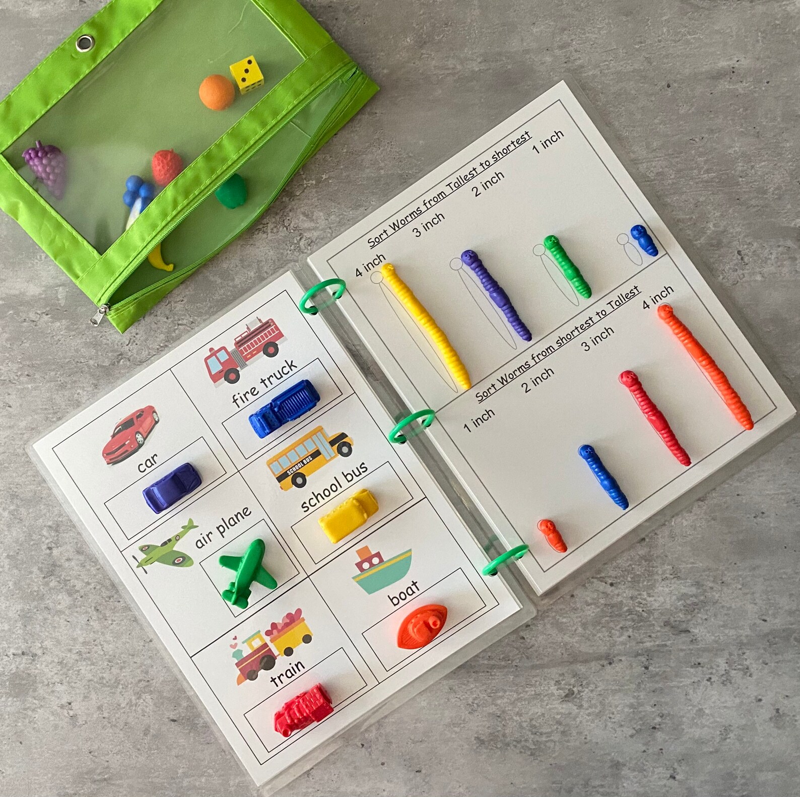 Rainbow Counters Preschool Activity Set - Etsy