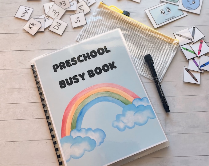 Preschool Busy Book- Montessori Learning Binder- Special Needs- Early ...