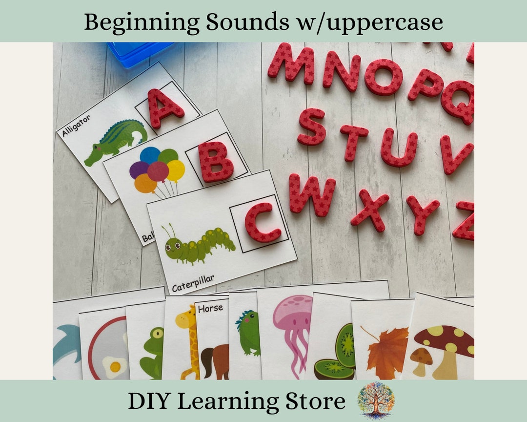 Beginning Sounds With Uppercase Foam Letters- Task Box Activity Set ...