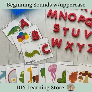 Beginning Sounds With Uppercase Foam Letters Task Box Activity Set ...