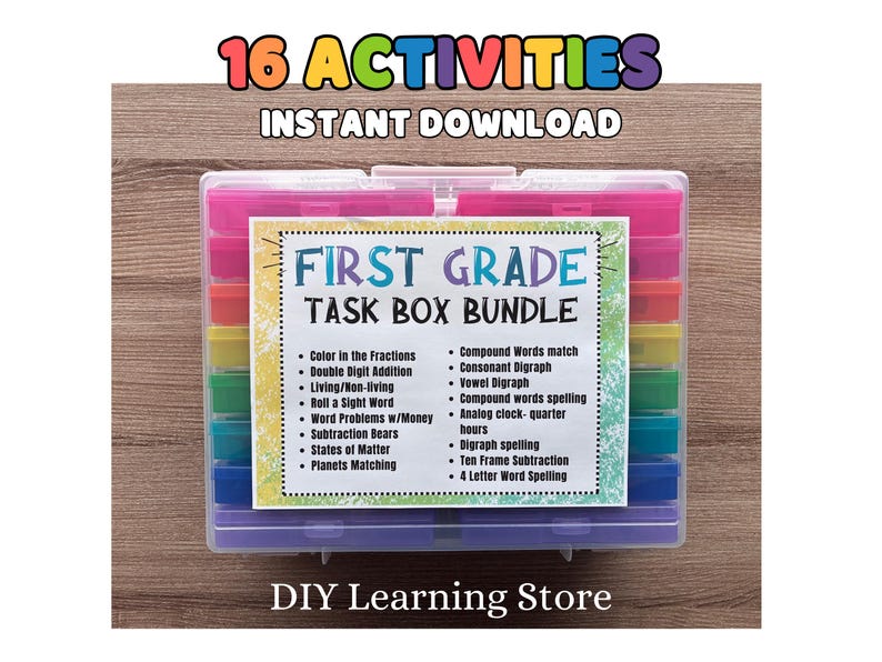 First Grade Bundle-instant Download- Montessori Learning Activities ...