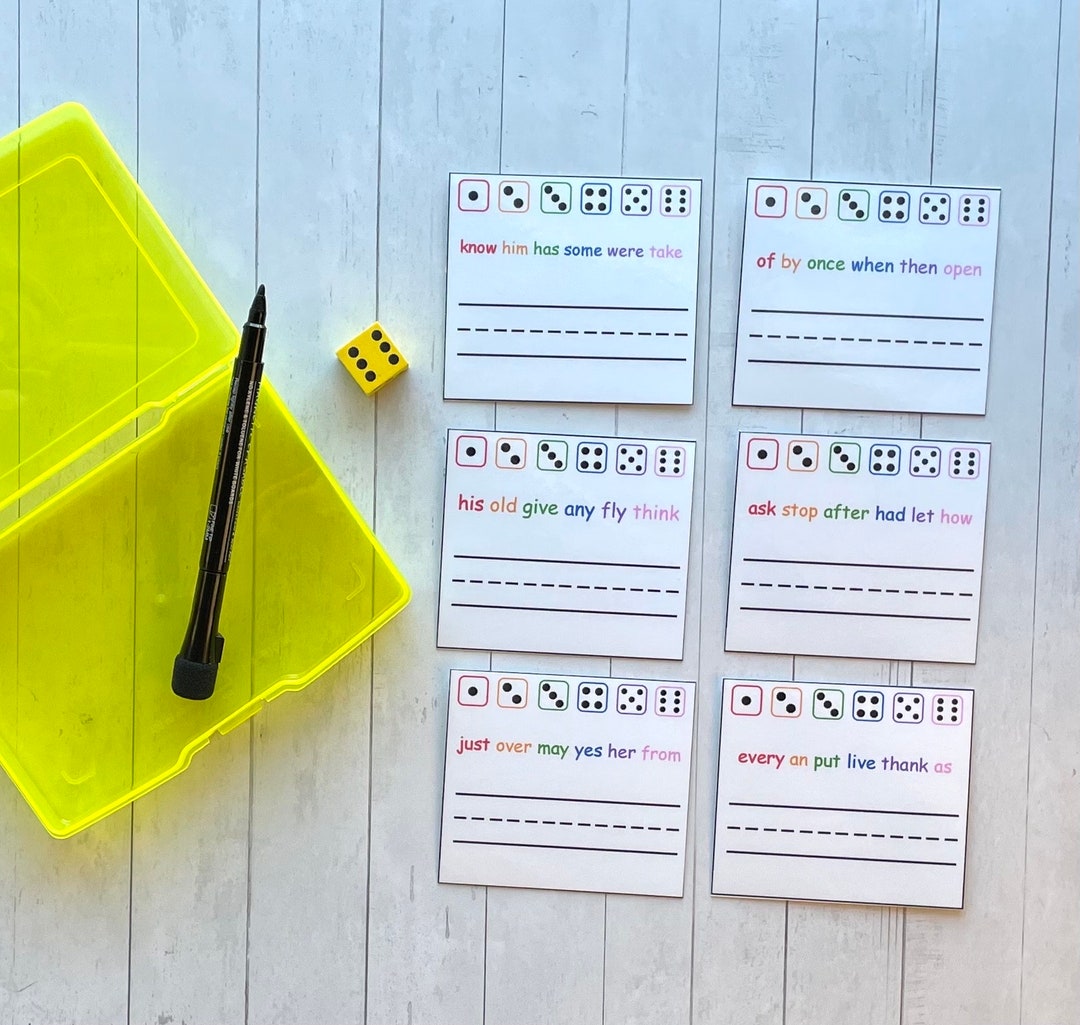 Roll a Sight Word-1st Grade List Task Box Activity Set Montessori ...