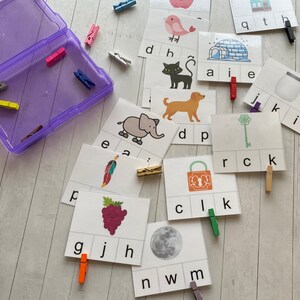 Beginning Sounds Task Box Activity Set- Montessori Learning Toy for ...