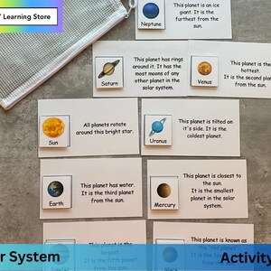 Solar System Matching Activity- Planets and Sun- Montessori Learning ...