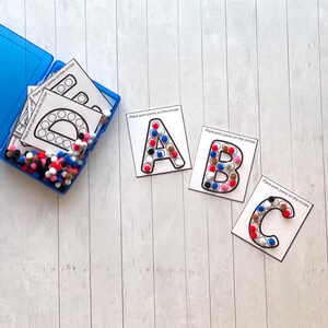 Pom Pom Alphabet- Task Box Activity Set- Homeschool, Special Education ...