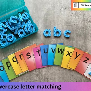 Lowercase Letter Match Task Box- Preschool Letters, Alphabet Matching ...