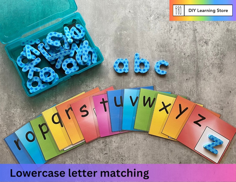 Lowercase Letter Match Task Box- Preschool Letters, Alphabet Matching ...