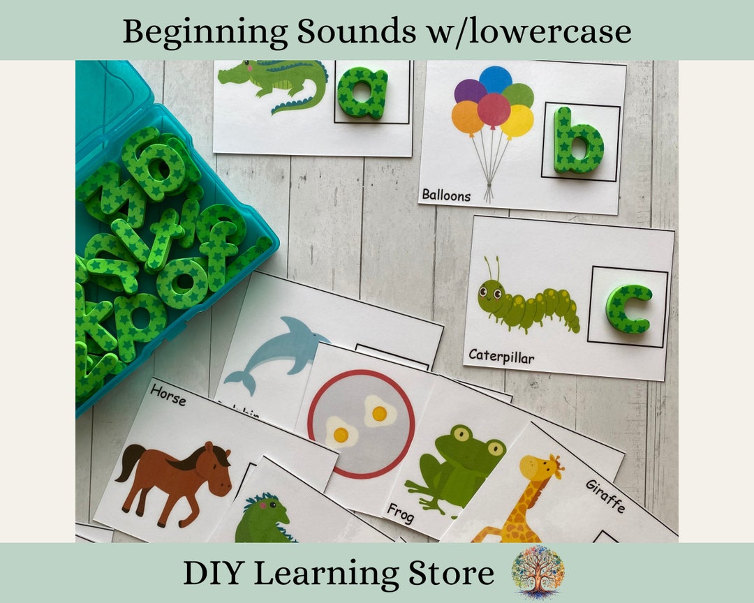 Beginning Sounds With Lowercase Letters- Task Box Activity Set ...