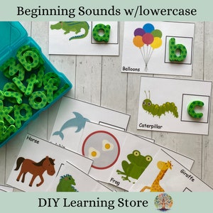 Beginning Sounds With Lowercase Letters- Task Box Activity Set ...