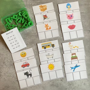 Spelling Practice-3 Letter Words-task Box | Etsy