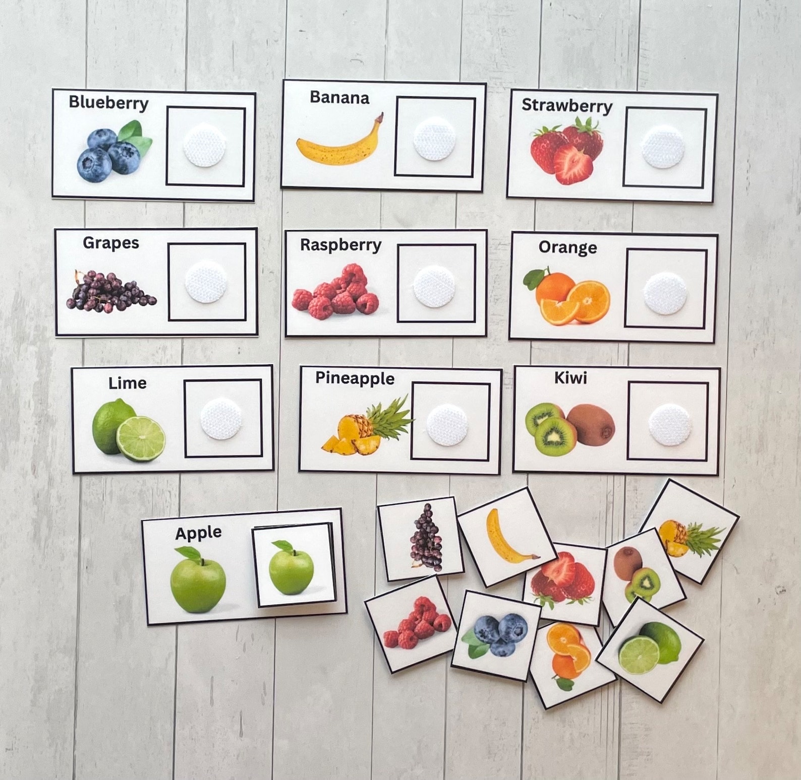 Fruit Matching- Task Box Activity Set- for Toddlers, Preschool ...