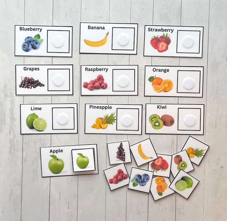 Fruit Matching- Task Box Activity Set- for Toddlers, Preschool ...