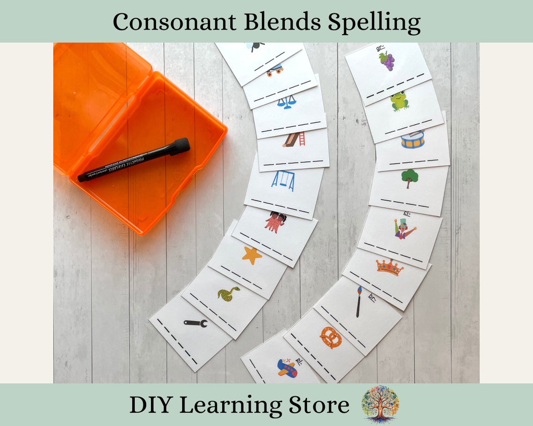 Consonant Blends Spelling Activity Set | Printable Literacy Game for ...