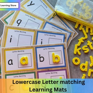 Lowercase Letter Matching- Learning Mats-instant Download- Montessori ...