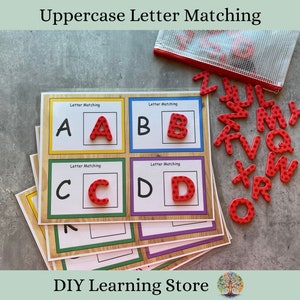Uppercase Letter Matching Activity Set- Montessori Learning Toy for ...