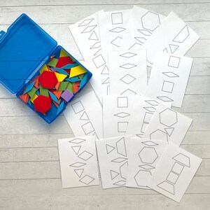 Geo Shape Patterns Task Box Cards- Montessori Early Learning Activities ...