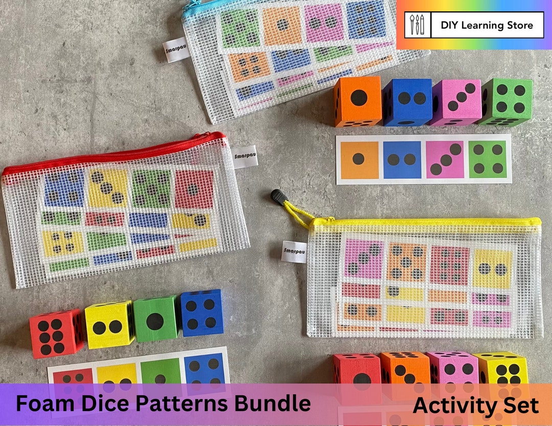 Foam Dice Patterns Bundle Montessori Toddler Preschool - Etsy