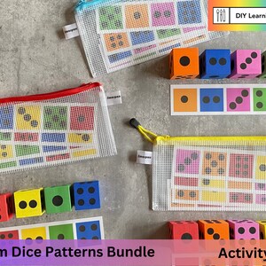 Foam Dice Patterns Bundle Montessori Toddler Preschool - Etsy
