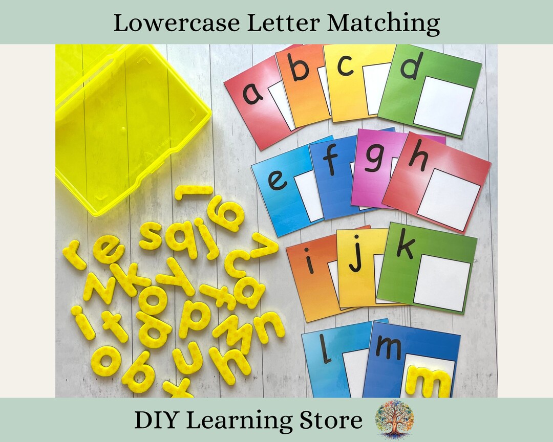 Lowercase Letter Match Task Box- Preschool Letters, Alphabet Matching ...
