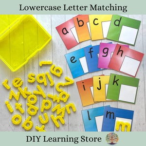 Lowercase Letter Match Task Box- Preschool Letters, Alphabet Matching ...