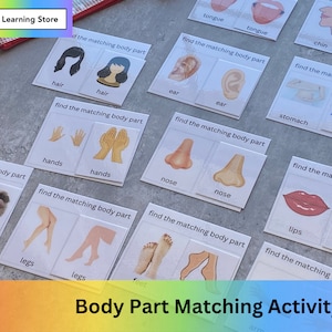Body Parts Matching- Life Skills Activity Set- Multiple Difficulty ...