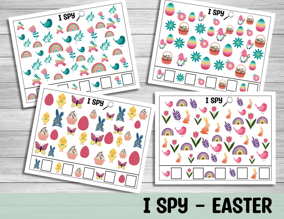 I Spy Game Easter Theme Preschool Kindergarten Special - Etsy