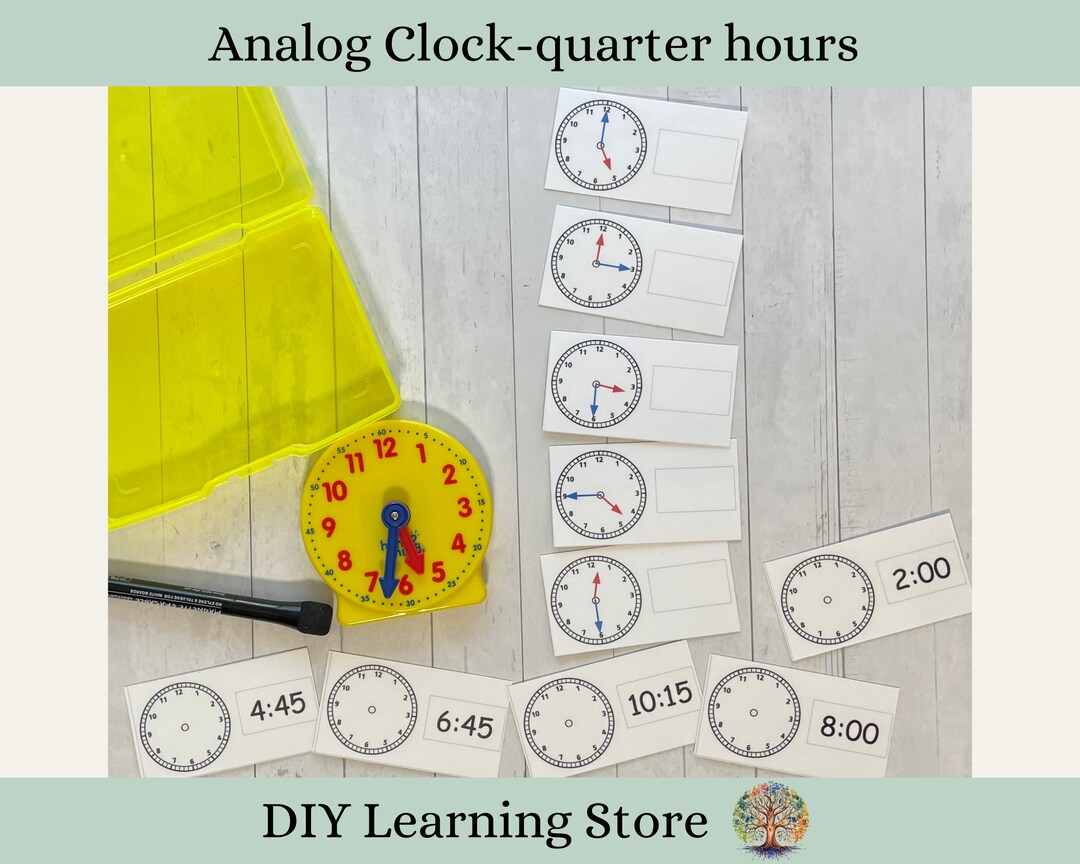 Analog Clock Activity Set- Montessori Preschool, Kindergarten, Special ...