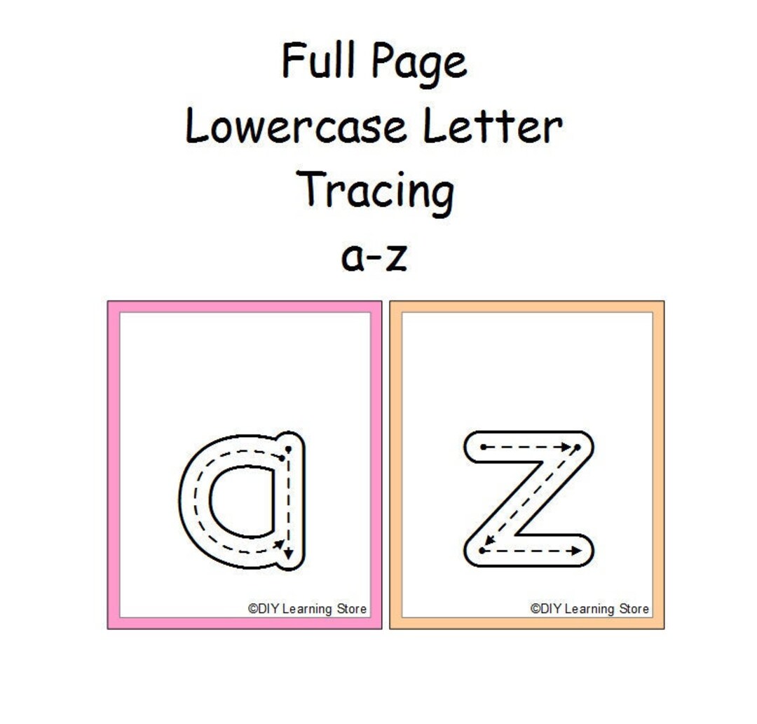 PDF Full Page Lowercase Letter Tracing Preschool / Special Education ...