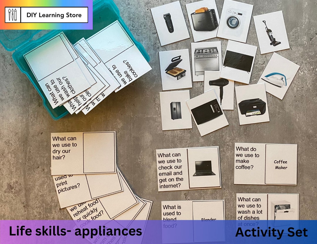 Household Appliances-life Skills Matching Activity Montessori - Etsy