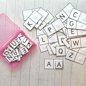 PDF Uppercase Letter Matching Task Box Activity Set for Toddlers ...