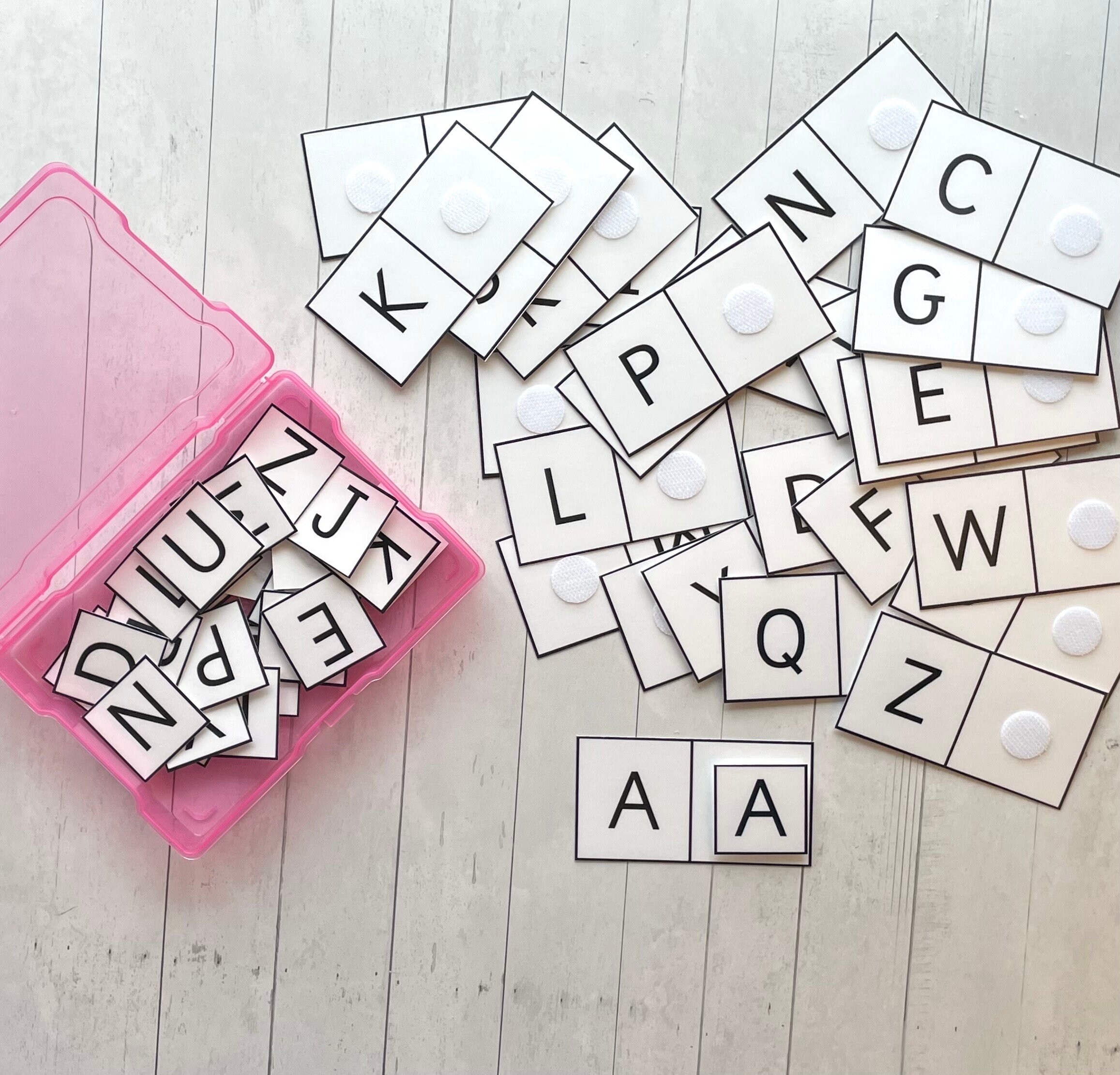 Uppercase Letter Matching- Task Box Activity Set- for Toddlers ...