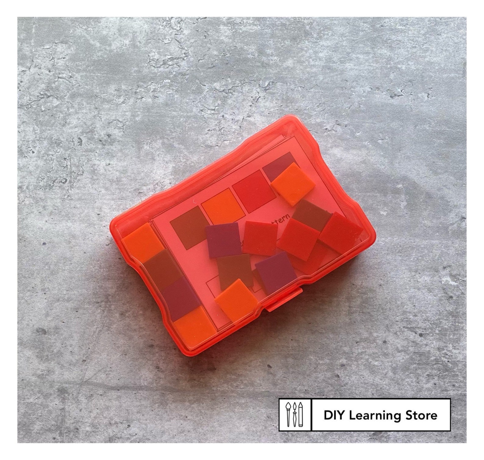 Patterns With Colored Tiles Task Box Activity Set - Etsy